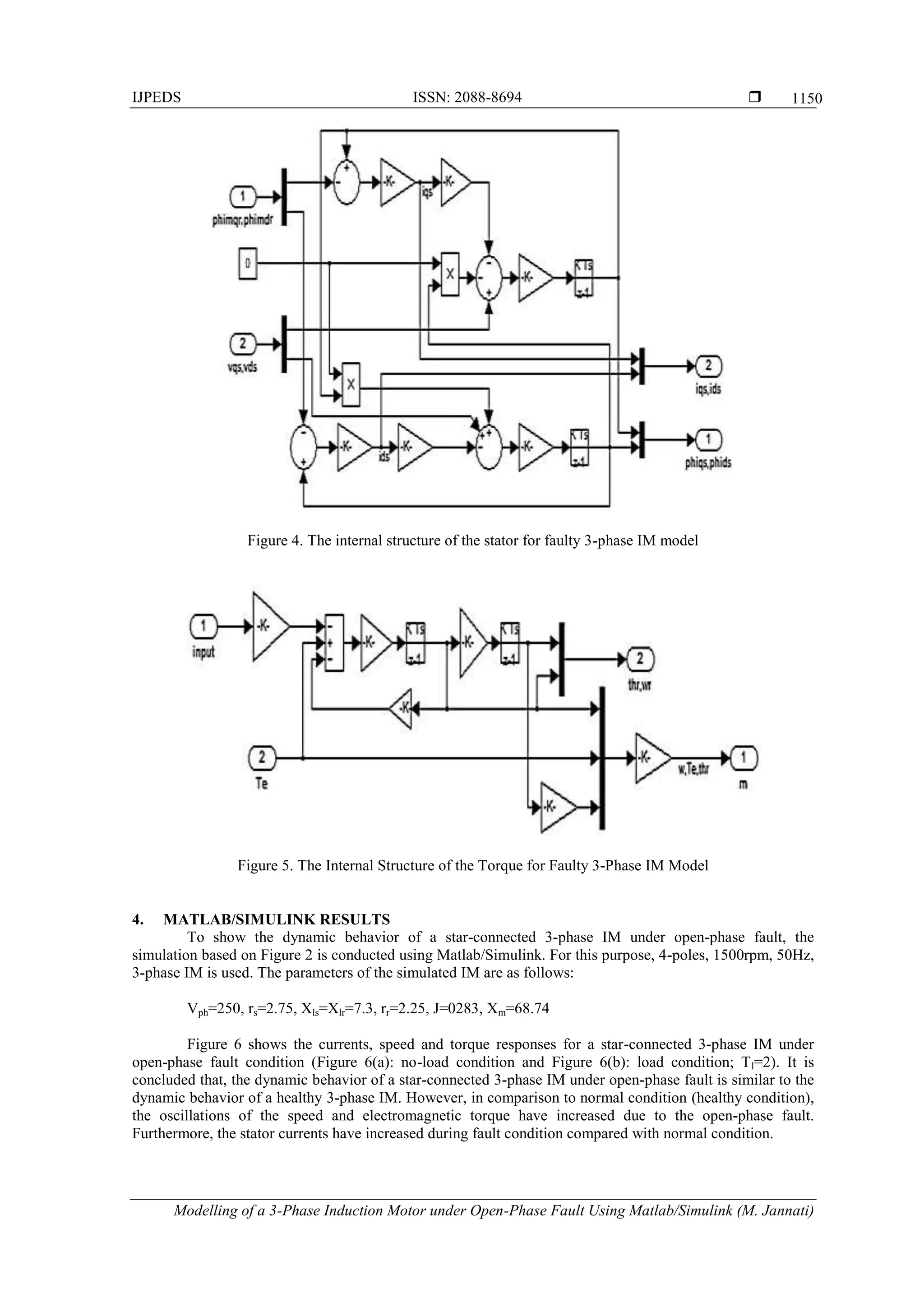 Modelling of a 3-Phase Induction Motor under Open-Phase Fault Using Matlab/Simulink | PDF