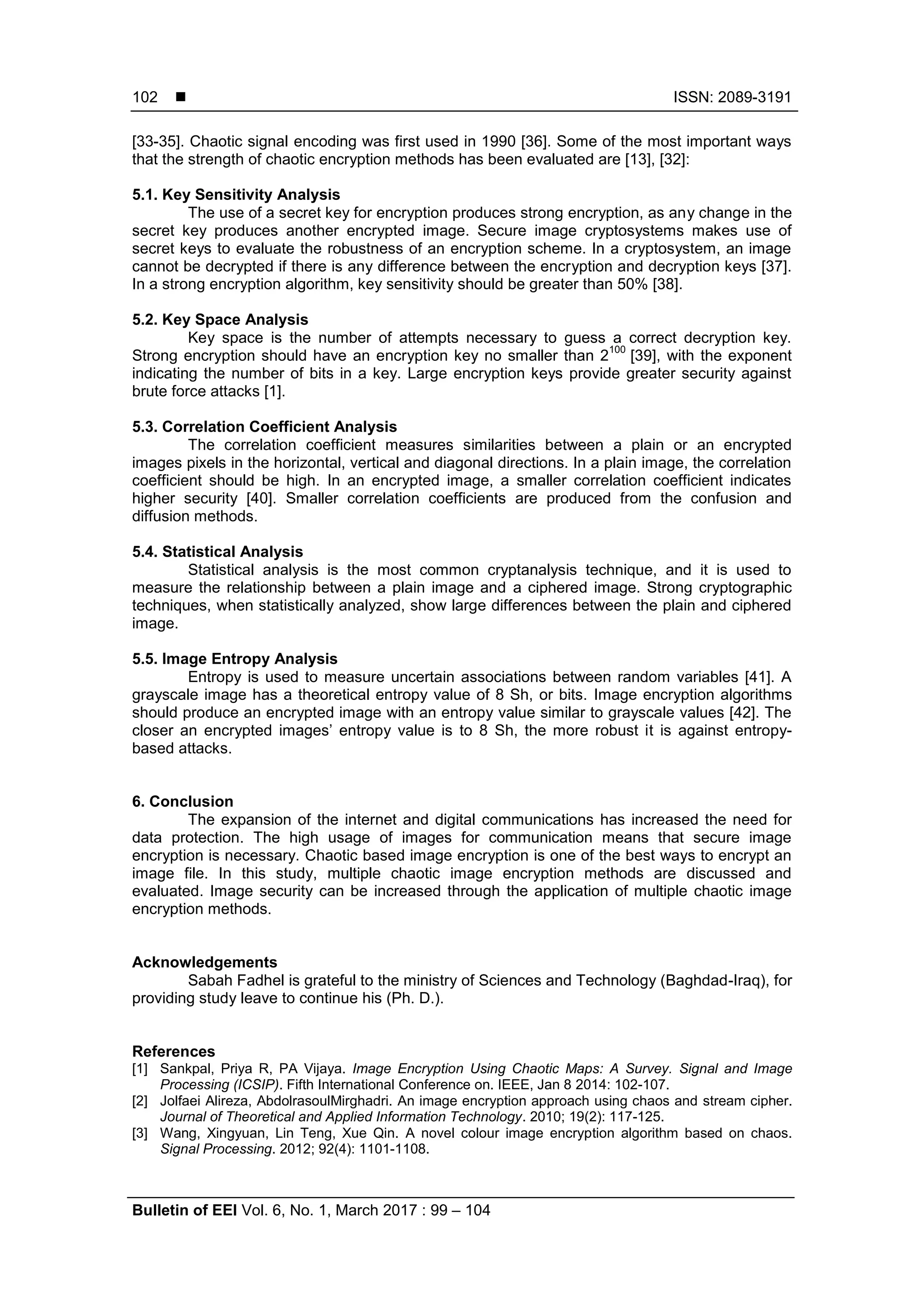 Chaos Image Encryption Methods: A Survey Study | PDF