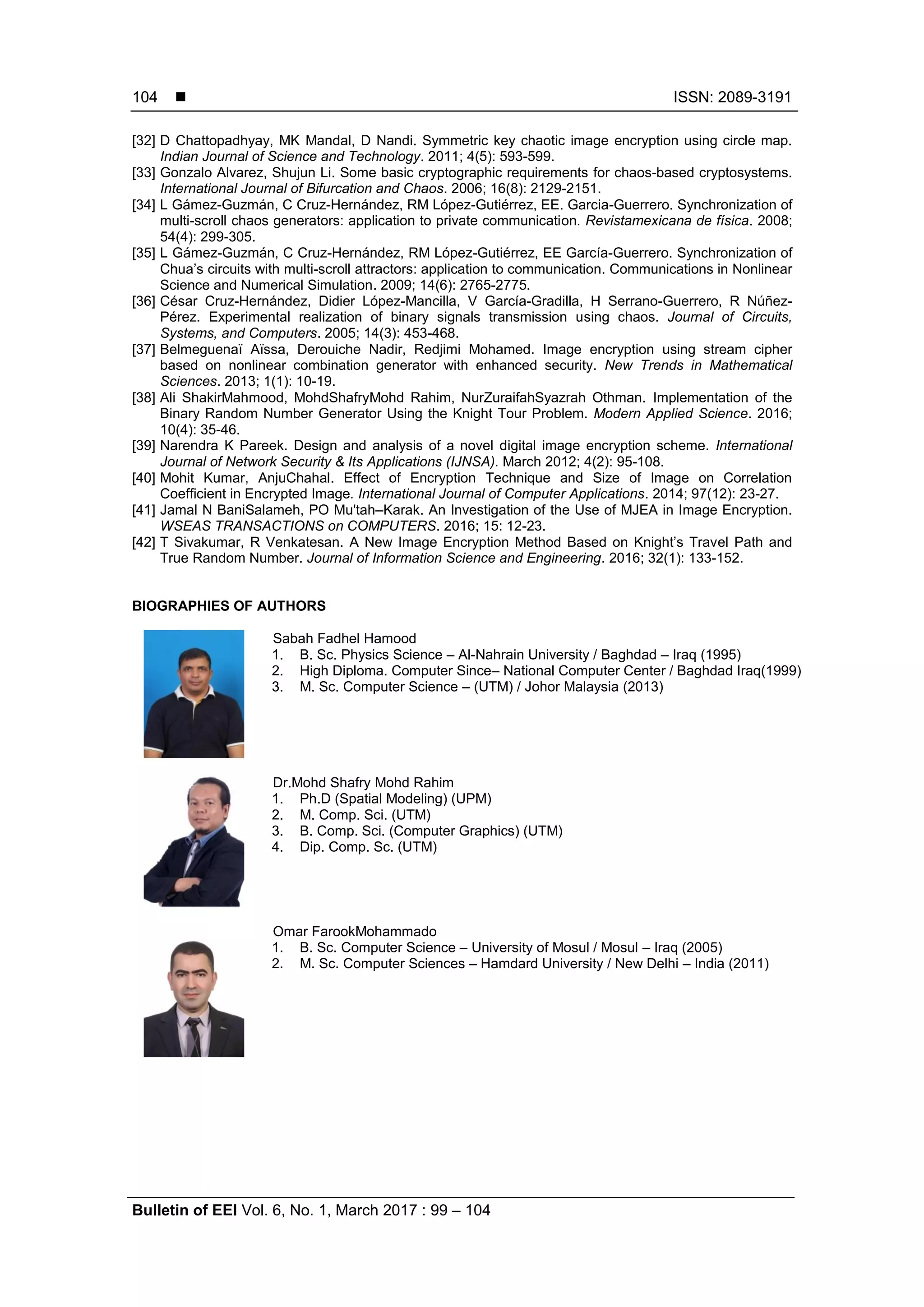 Chaos Image Encryption Methods: A Survey Study | PDF