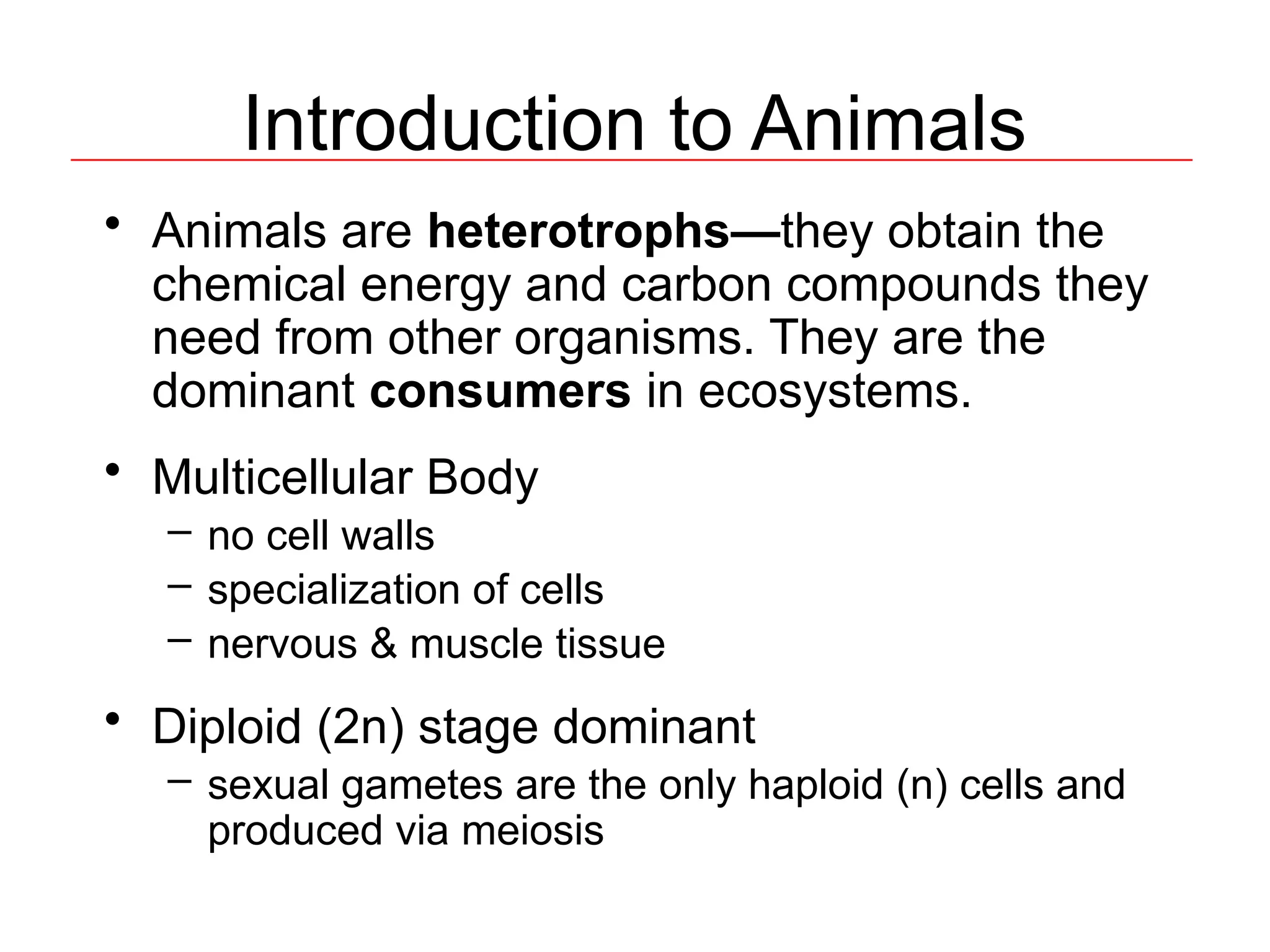 Biology - Animals: Classification, Evolution, Types | PPT