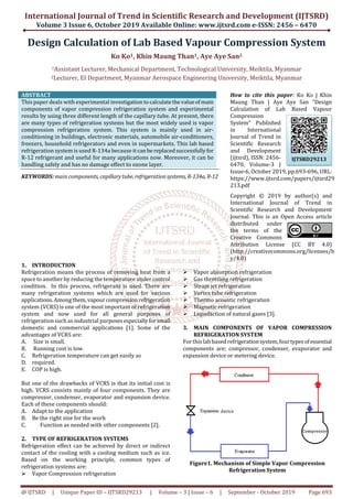 Design Calculation of Lab Based Vapour Compression System | PDF | Video ...