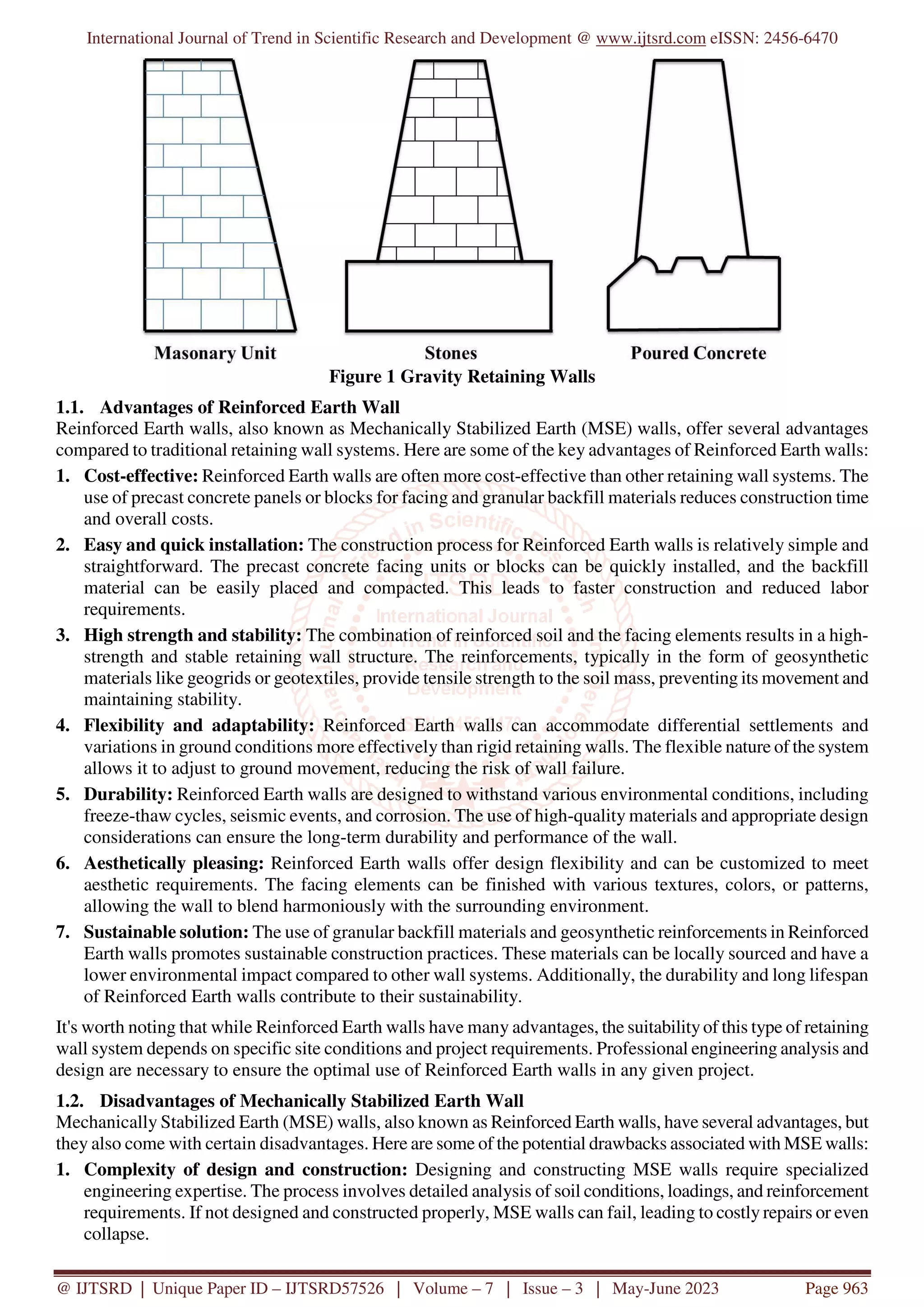 Design of R.C.C. Retaining Wall and Reinforced Earth Wall for 6 Meter ...