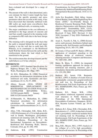Design of R.C.C. Retaining Wall and Reinforced Earth Wall for 6 Meter ...