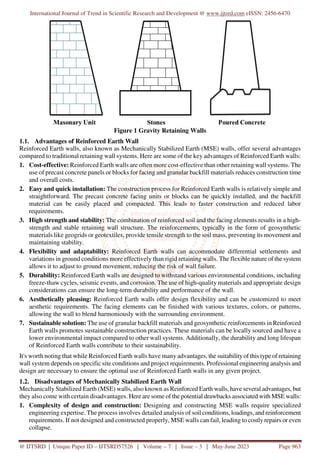 Design of R.C.C. Retaining Wall and Reinforced Earth Wall for 6 Meter ...