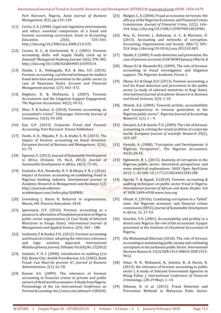 Effect of Forensic Accounting on Accountability Evidence from Ministry ...