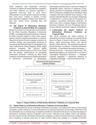 Impact Path of Information Disclosure Violations on Corporate Risk A ...