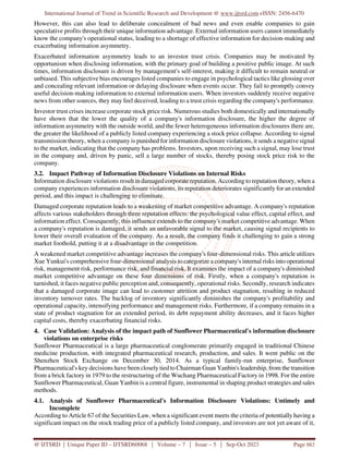 Impact Path of Information Disclosure Violations on Corporate Risk A ...