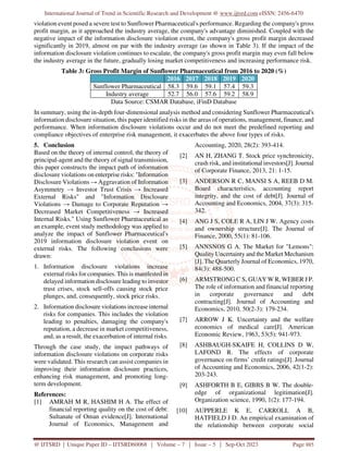 Impact Path of Information Disclosure Violations on Corporate Risk A ...
