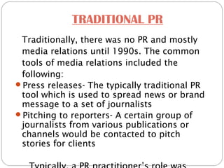 Evolving trends of public relations | PPT