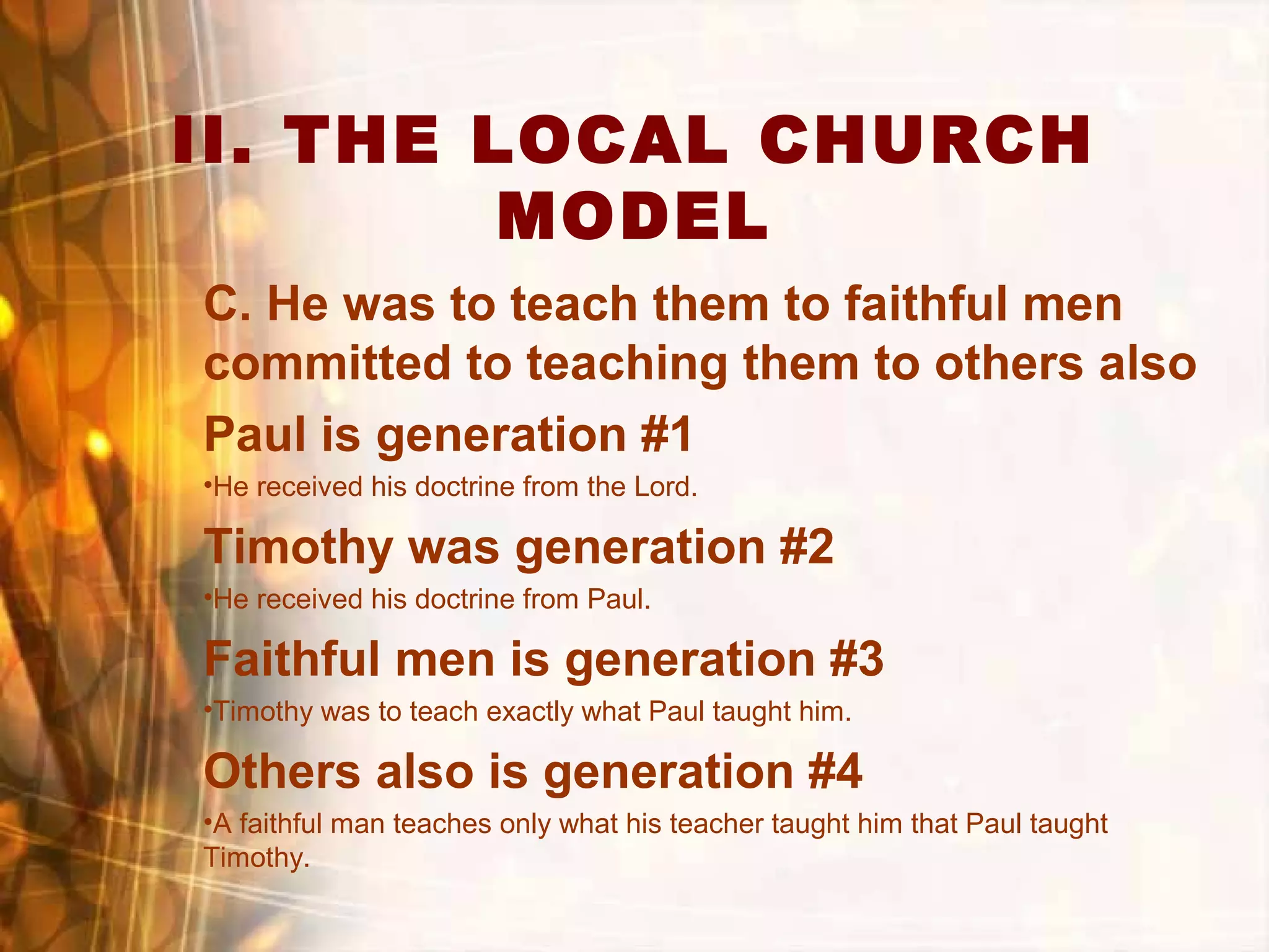 2 Timothy 2:2 Biblical Models of Training for Ministry | PPT