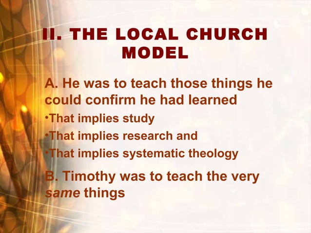 2 Timothy 2:2 Biblical Models of Training for Ministry | PPT ...