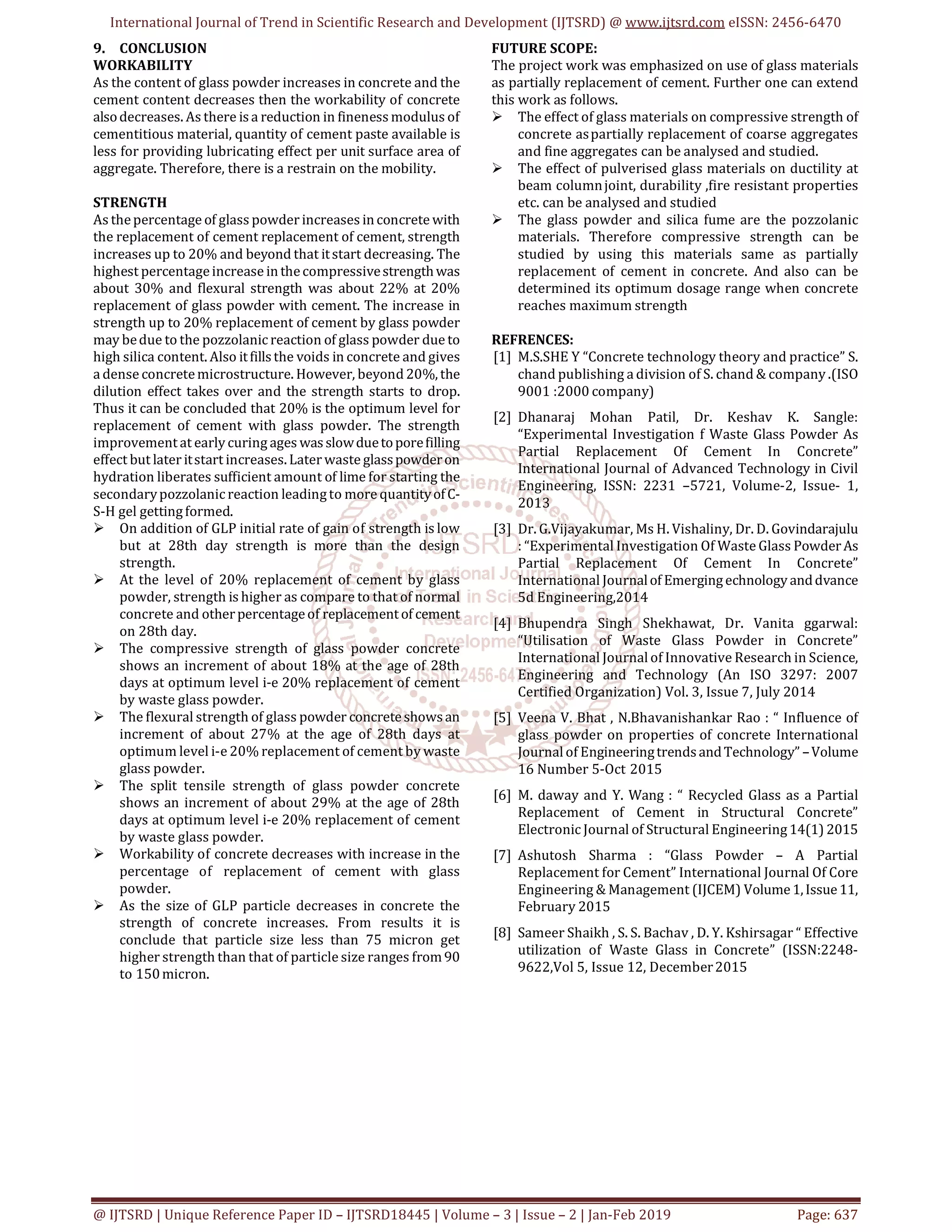 Use of Waste Material in Concrete | PDF