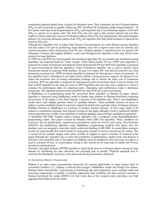 Distributed Algorithm for Frequent Pattern Mining using HadoopMap Reduce Framework | PDF ...