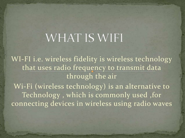 ppt on WIFI | PPTX