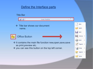 intro of ms word 2007 | PPT