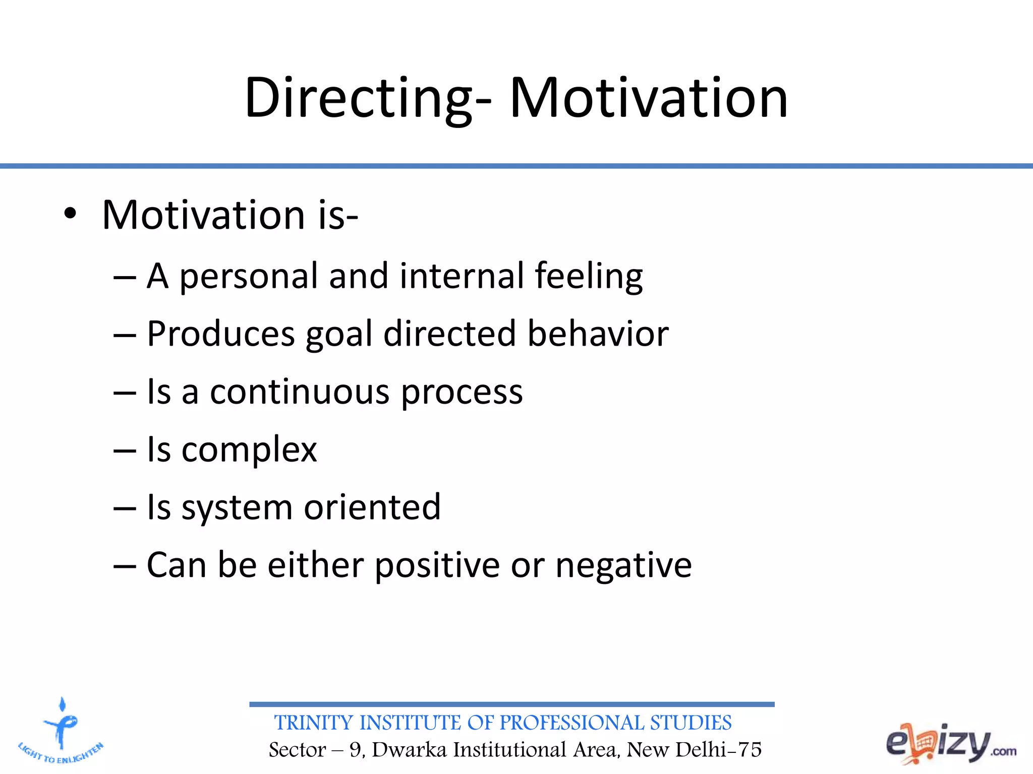 Directing-Principles of Management | PPT