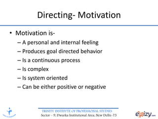 Directing-Principles of Management | PPT