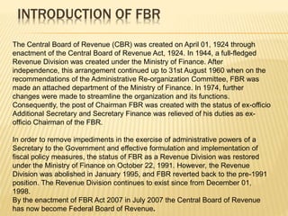 Federal Board of Revenue | PPTX