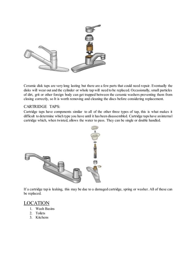 Pillar and Bib taps | DOCX | Bath and Shower | Personal Care