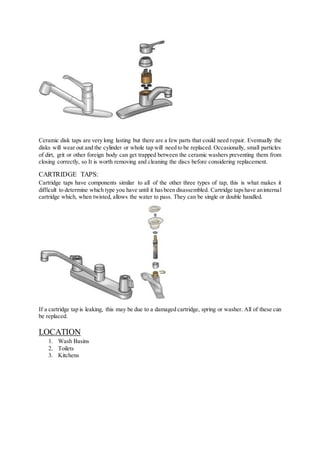 Pillar and Bib taps | DOCX