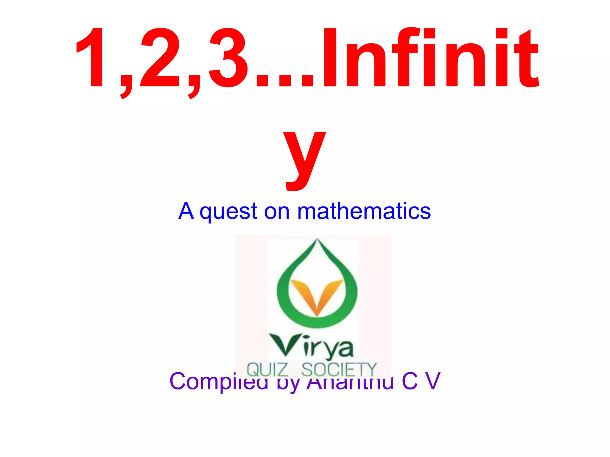 1,2,3.....infinity | PPTX