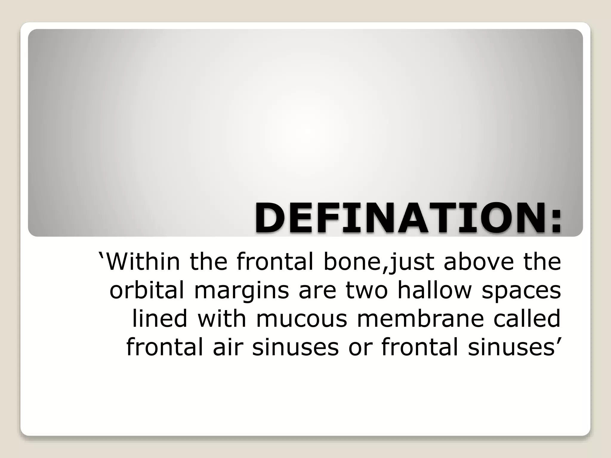FRONTAL SINUS | PPTX