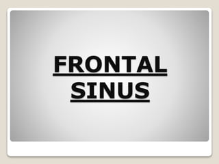FRONTAL SINUS | PPTX