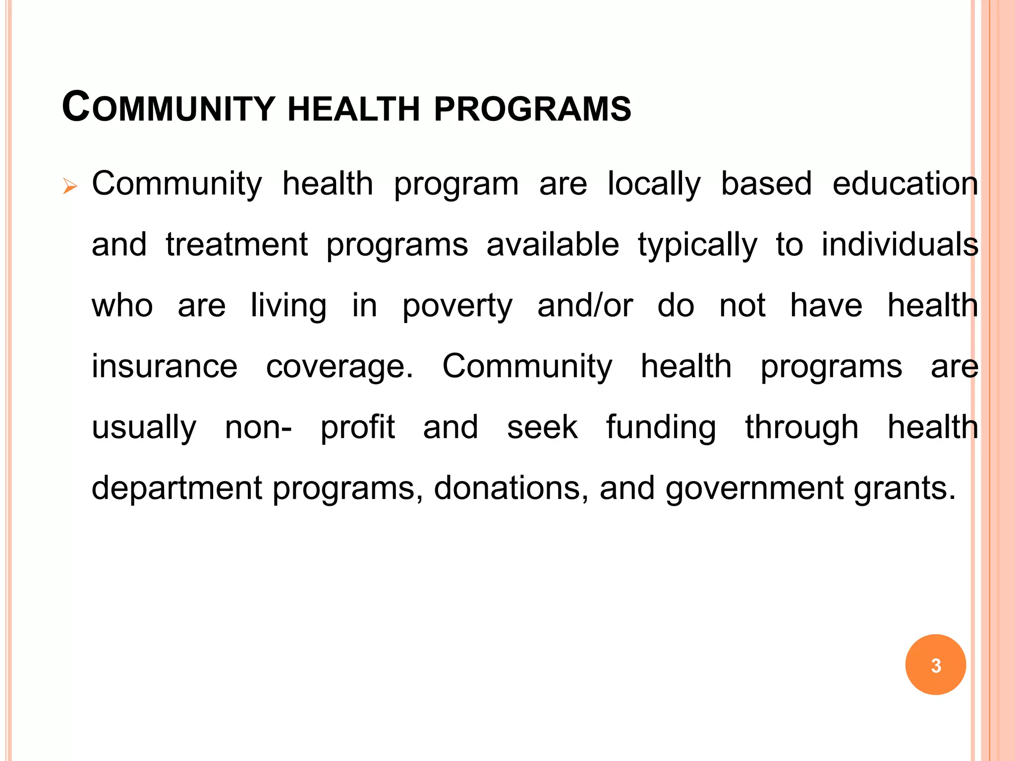 Application of community organization in community health program | PPTX