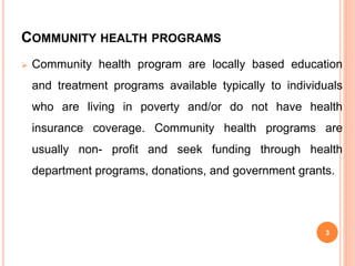 Application of community organization in community health program | PPTX