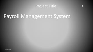 payroll management system | PPT