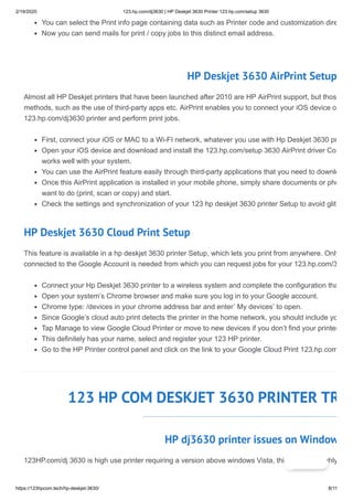 123.hp.com/dj3630 | HP Deskjet 3630 Printer 123.hp.com/setup 3630 | PDF