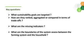 Criteria and indicators for developing a framework for assessment of sustainability of ...