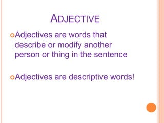 Parts of speech for students to learn easy | PPT