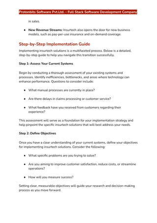 Implement Insuretech Solutions: Best Guide for Insurance Agency | PDF