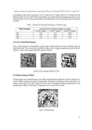 An Analysis of Surface and Growth Differences in Plants of Different Stages Using Image ...