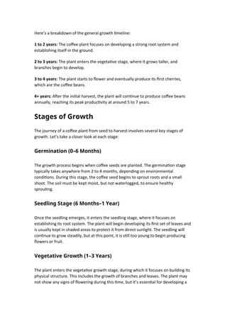 How Long Does It Take to Grow Coffee Beans? | DOCX