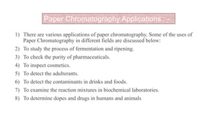 PAPER CHROMATOGRAPHY BY Rx PHARMEDICO | PPTX