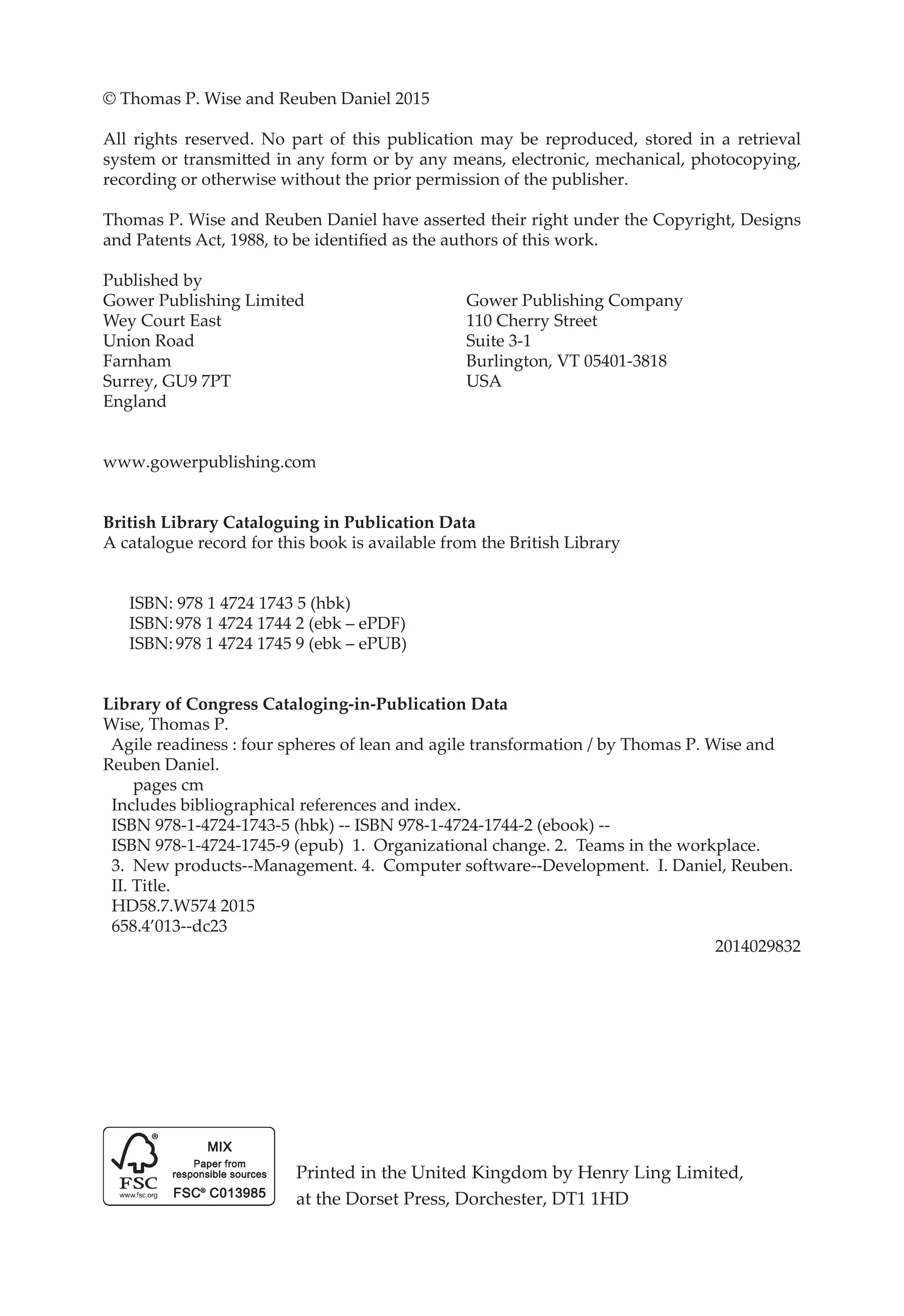 Agile Readiness Four Spheres of Lean and Agile Transformation Thomas P ...