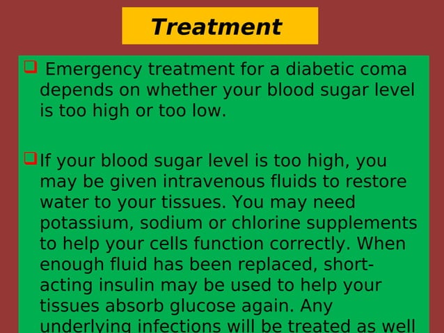 Seminar on diabetic coma and management. | PDF | Diabetes | Diseases ...