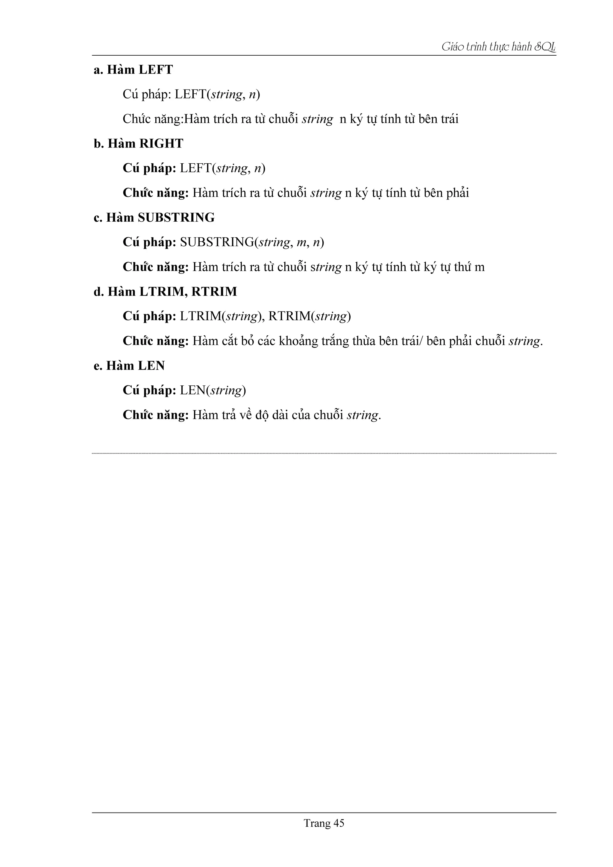 Giao trinh thuc hanh SQL | PDF | Free Download