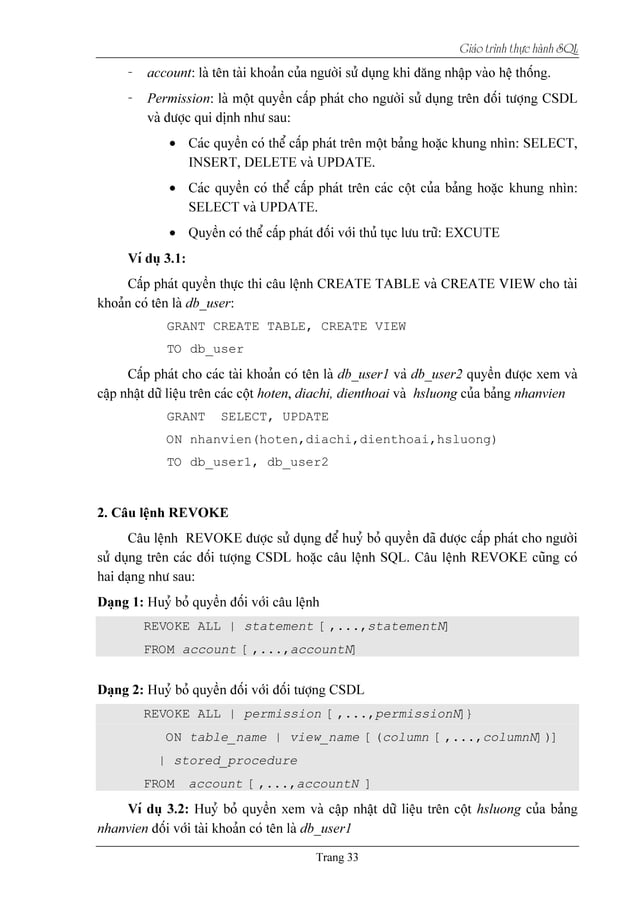 Giao trinh thuc hanh SQL | PDF | Free Download