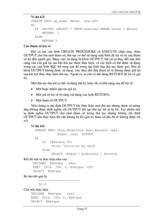 Giao trinh thuc hanh SQL | PDF | Free Download