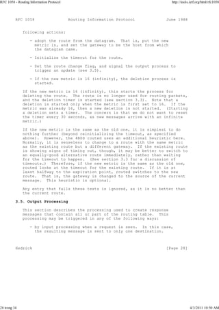 RFC 1058 - Routing Information Protocol | PDF