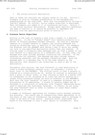 RFC 1058 - Routing Information Protocol | PDF