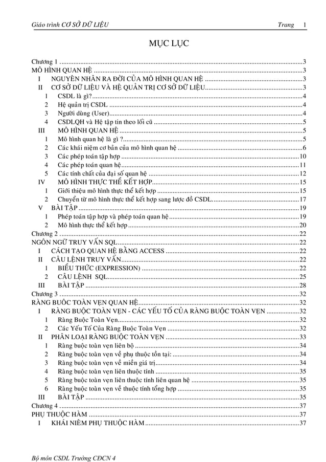 Giao_trinh_CSDL | PDF