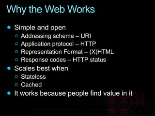 RESTful Services for the Programmable Web with Windows Communication Foundation | PPT
