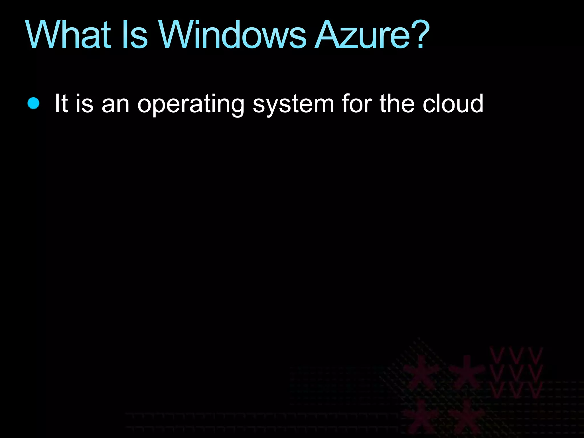 Overview of Windows Azure | PPT