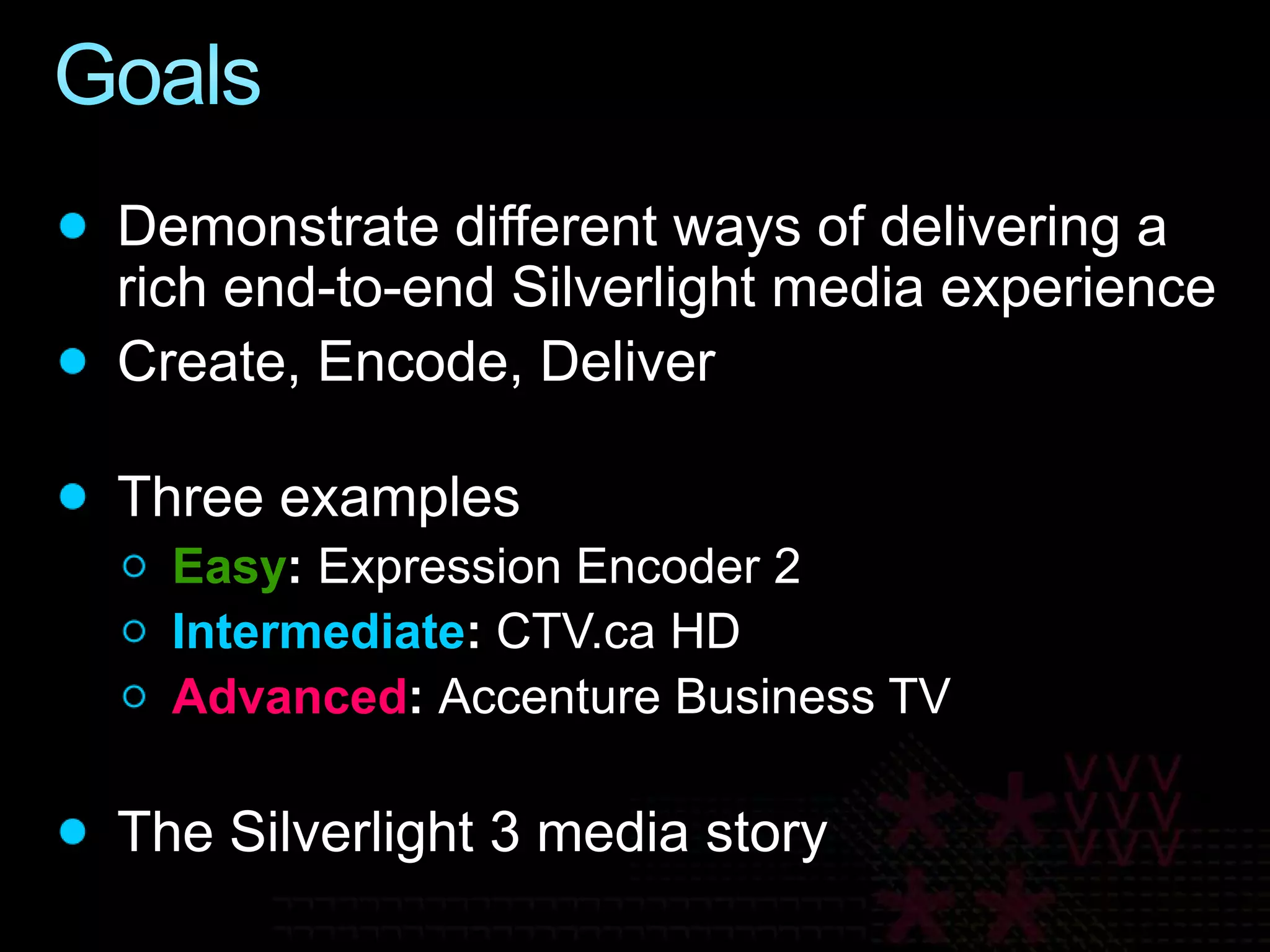 Microsoft Silverlight Media End-to-End | PPT