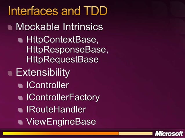 Developing Aspnet Applications Using The Model View Controller Pattern Ppt