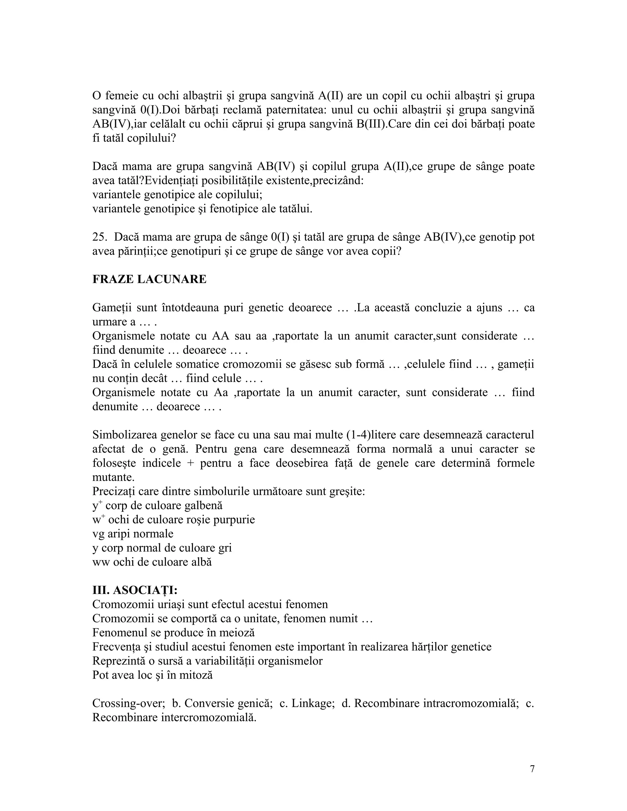 probleme-genetica- propuse spre rezolvare | PDF